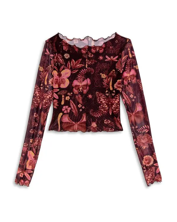Agua Bendita Liana Ambar Mesh Top - Multi