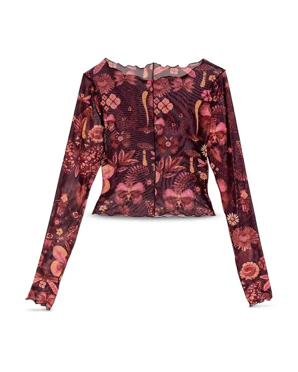 Agua Bendita Liana Ambar Mesh Top - Multi