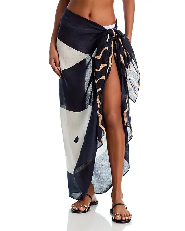 Echo Catch Of The Day Sarong Swim Cover-up - Black