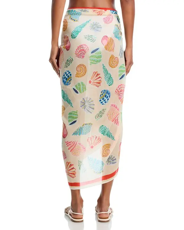 Echo Sea Shells Sarong Swim Cover-up - Multi