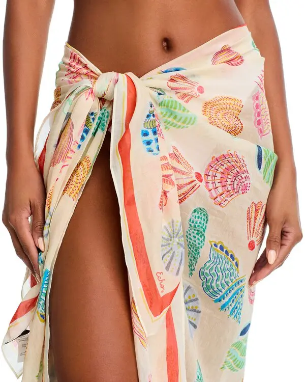 Echo Sea Shells Sarong Swim Cover-up - Multi