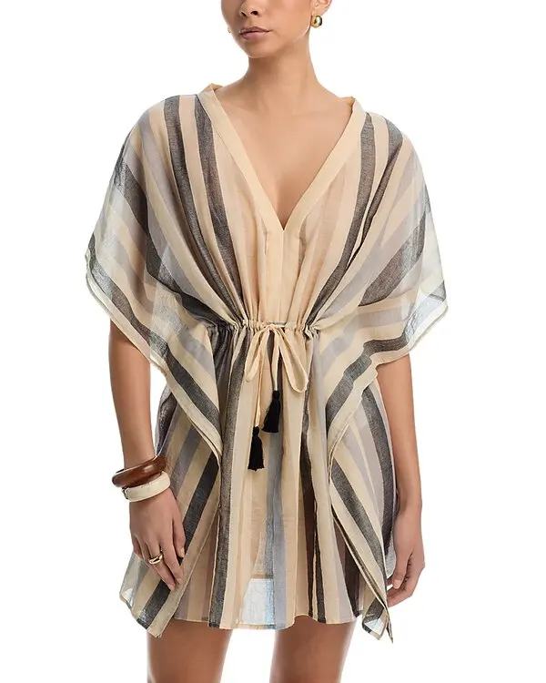 Echo Cabana Caftan Swim Cover-up - Black