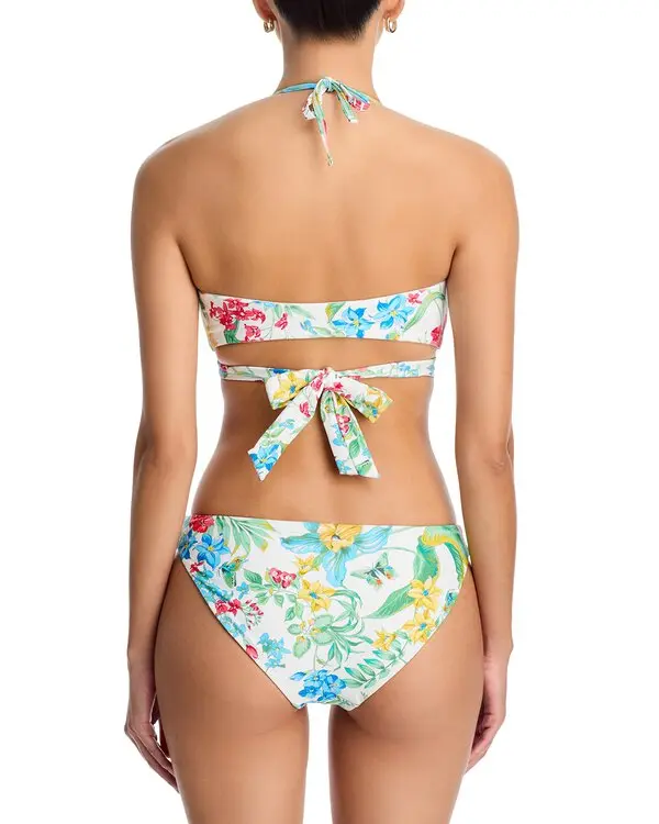 Kobi Halperin Floral Print Halter Bikini Top - Ivory Multi