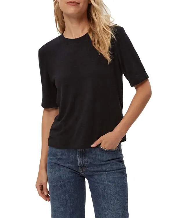 Michael Stars Frankie Crew Neck Top - Black