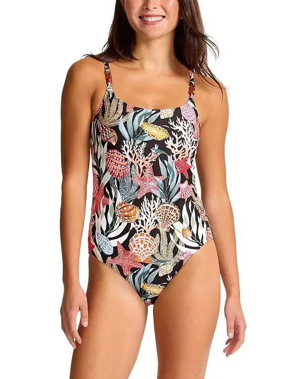Tommy Bahama Shell Sands One Piece Swimsuit - Black