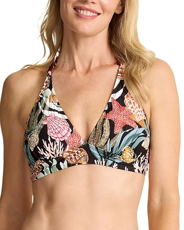 Tommy Bahama Shell Sands Halter Bikini Top - Black