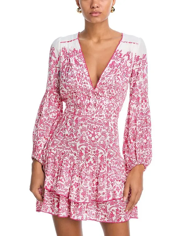 Poupette St Barth Chiarra Mini Dress - Pink Tiare