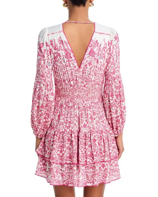 Poupette St Barth Chiarra Mini Dress - Pink Tiare