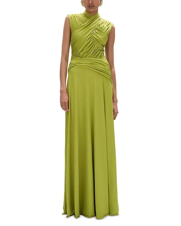 Rachel Gilbert Juniper Ruched Gown - Apple