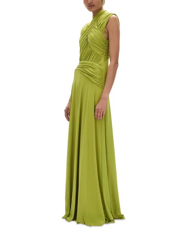 Rachel Gilbert Juniper Ruched Gown - Apple