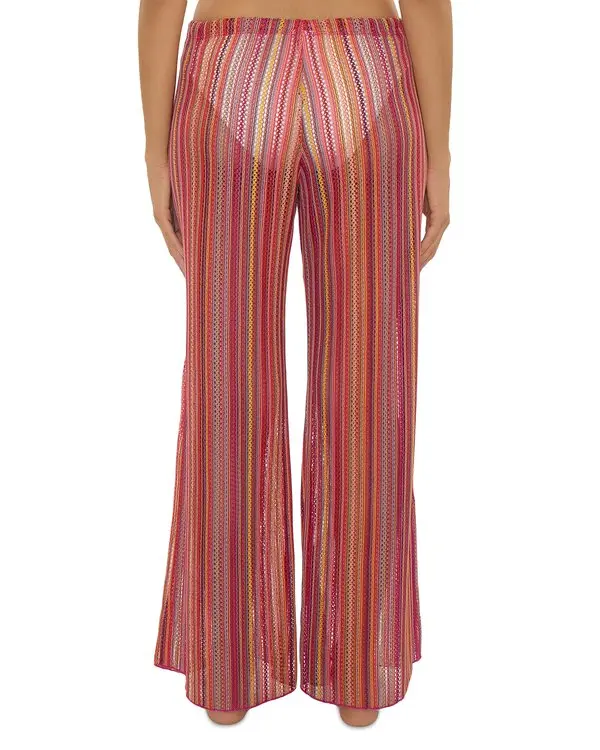 BECCA By Rebecca Virtue Seaside Crochet Stripe Swim Cover-up Pants