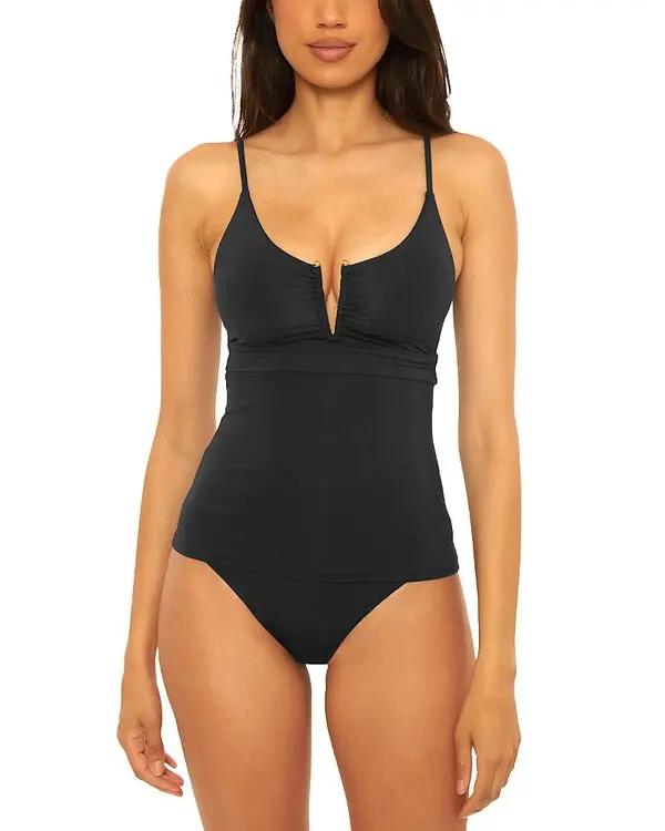 BECCA® By Rebecca Virtue Color Code Tatum Tankini Top - Black