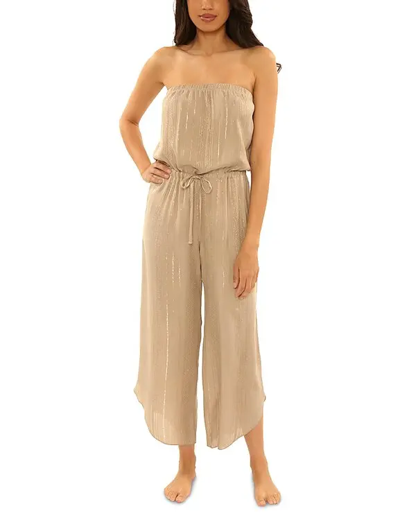 BECCA® By Rebecca Virtue Radiance Strapless Jumpsuit - Latte
