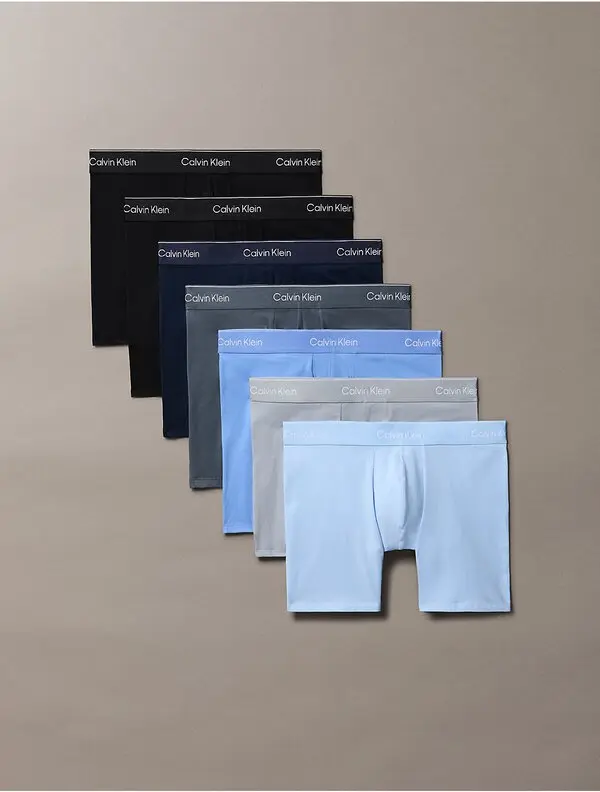Calvin Klein Icon Cotton Stretch 7-pack Boxer Brief - Black/shoreline/misty Grey