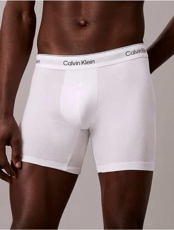 Calvin Klein Icon Cotton Stretch 7-pack Boxer Brief - White W/ White Wb