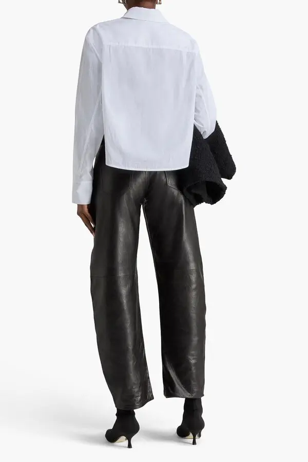 FRAME Tapered Leather Pants