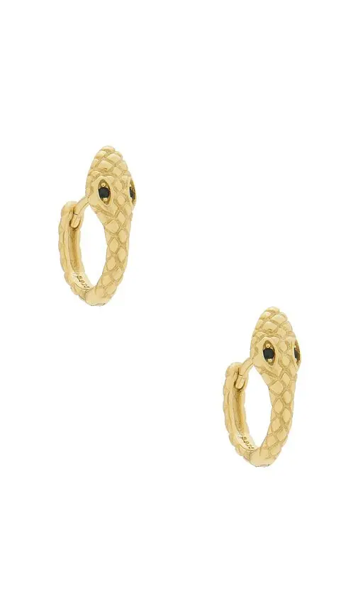 Shashi Serpent Huggie Earrings - Gold