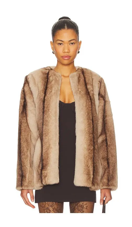 Line & Dot The City Faux Fur Jacket