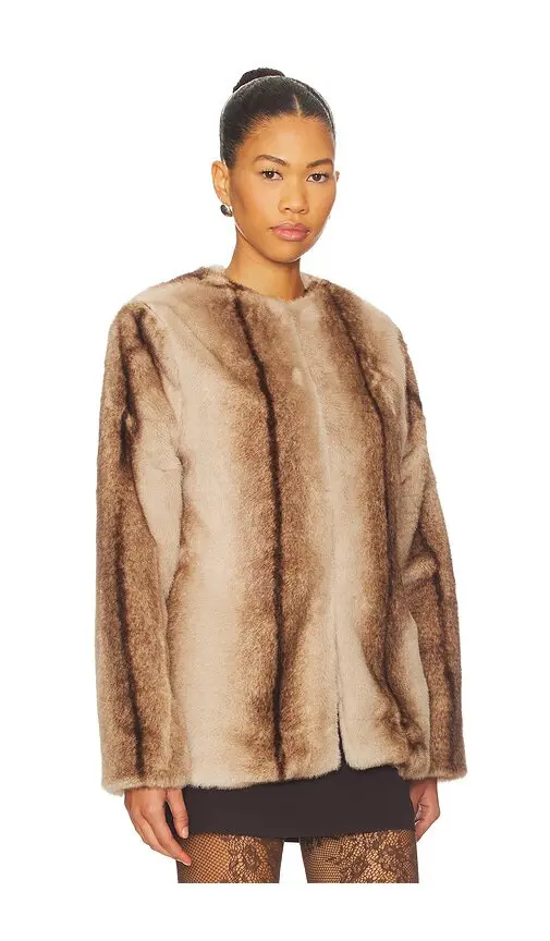 Line & Dot The City Faux Fur Jacket