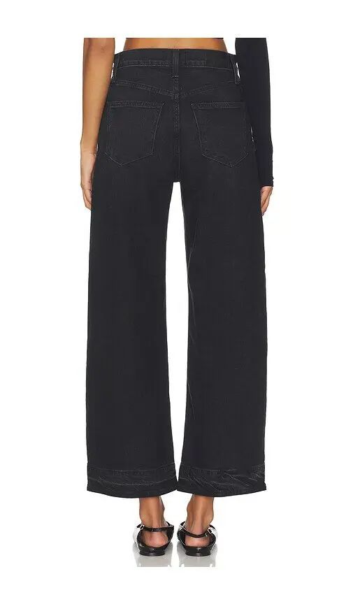 Paige Arellia Ankle Petite Barrel Leg Jeans - Black Void