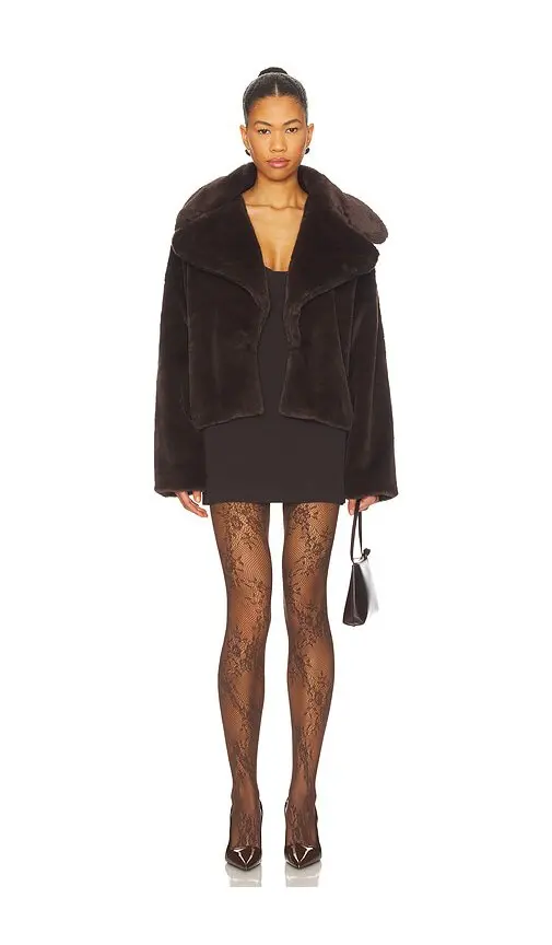 Superdown Willow Faux Fur Coat - Brown