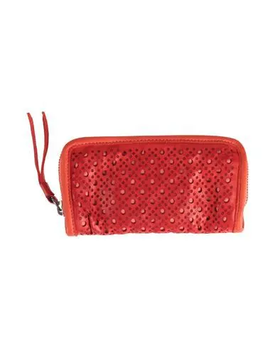 CATERINA LUCCHI Gold Wallet Coral Calfskin - Red