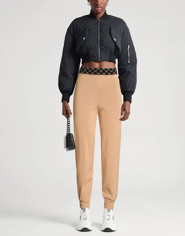 Elisabetta Franchi Knitted Two-tone Relaxed Fit Joggers