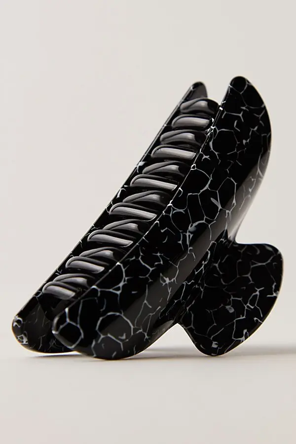 MACHETE Midi Heirloom Claw Clip - Black Marble