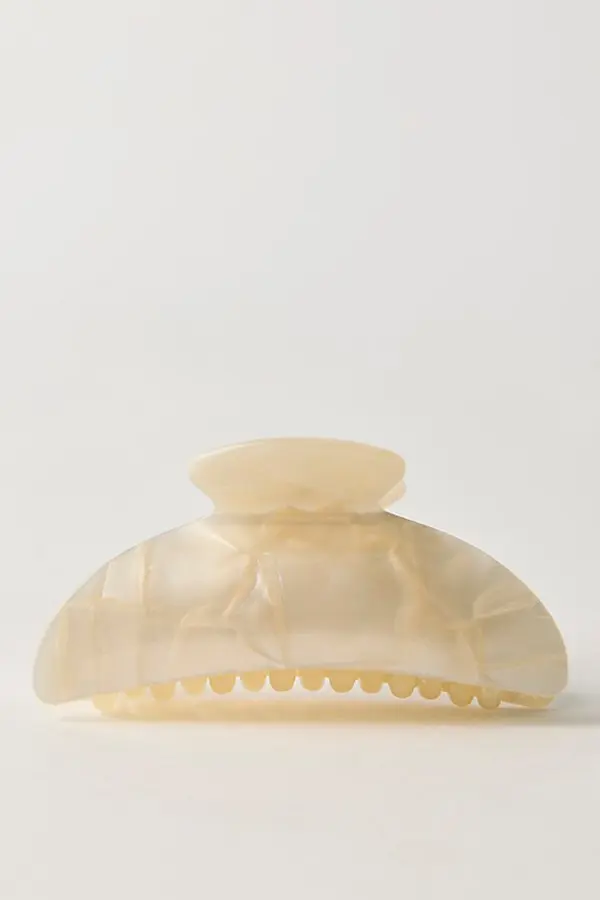 MACHETE Midi Heirloom Claw Clip - White Shell