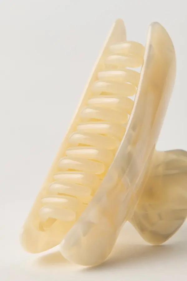 MACHETE Midi Heirloom Claw Clip - White Shell