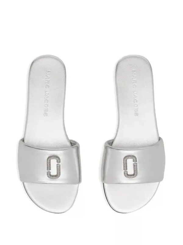 Marc Jacobs Metallic Leather Slides