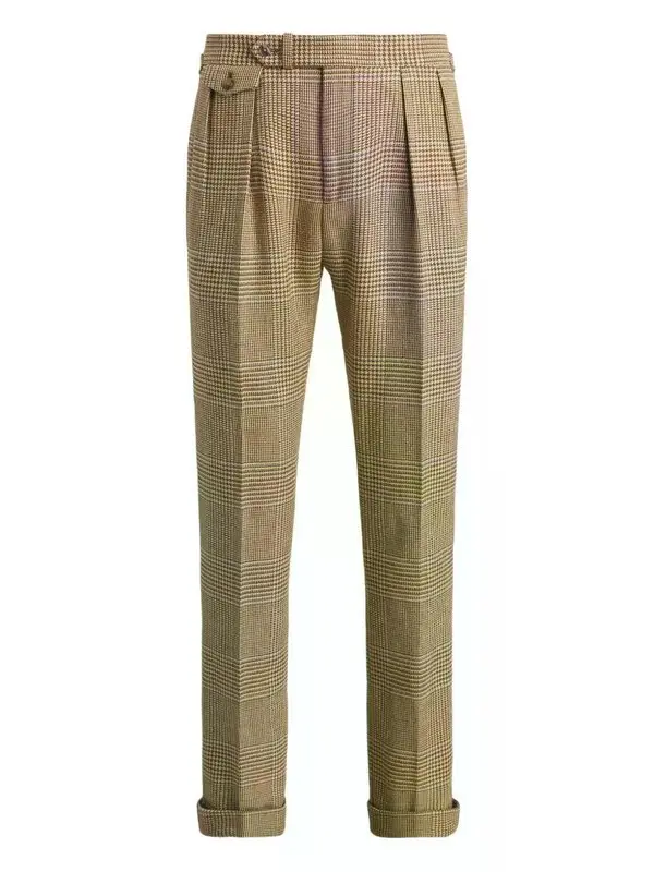 Polo Ralph Lauren Plaid Pleated Trousers - Neutrals