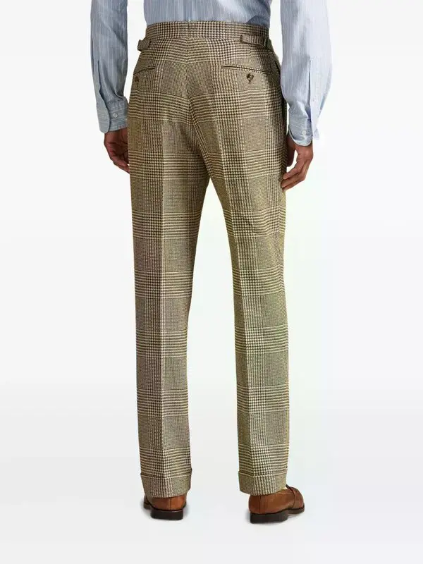 Polo Ralph Lauren Plaid Pleated Trousers - Neutrals