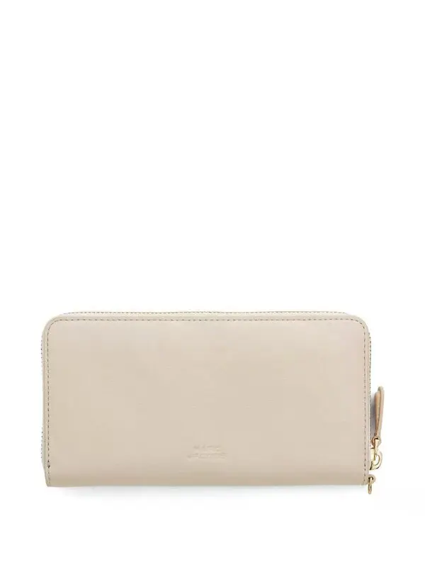 Marc Jacobs The Continental Zip Leather Wallet - Neutrals