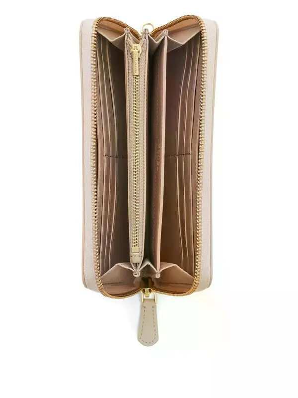 Marc Jacobs The Continental Zip Leather Wallet - Neutrals