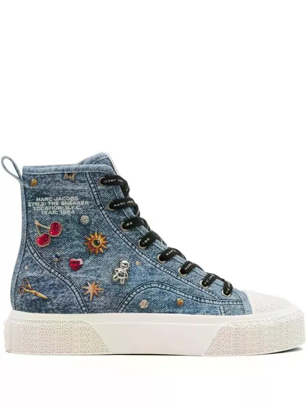 Marc Jacobs Charms Denim High-top Sneakers