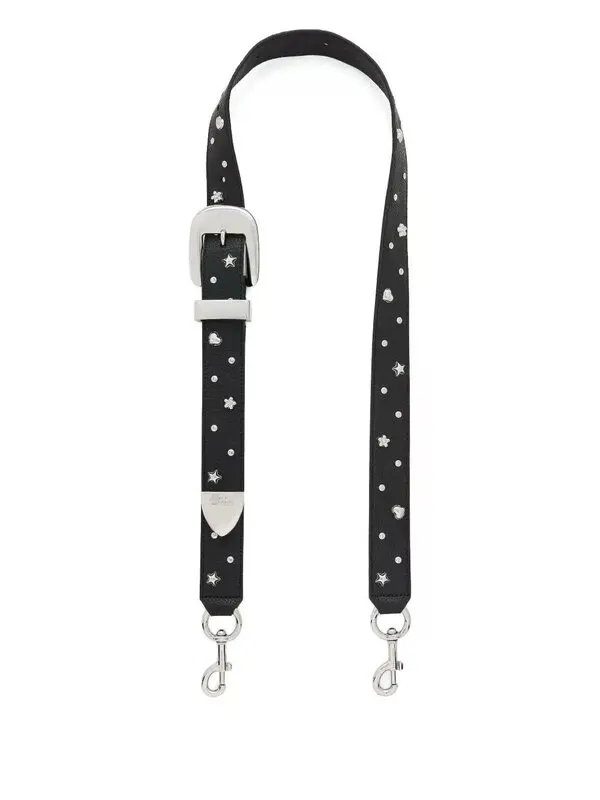 Marc Jacobs Leather Bag Strap With Studs - Black