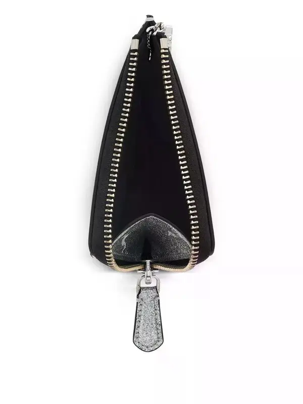 Marc Jacobs The Coated Glitter Zip Leather Wallet - Silver