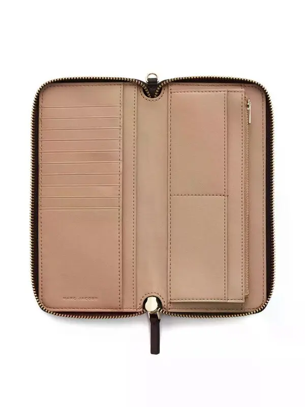 Marc Jacobs The Continental Leather Zip Wallet - Brown