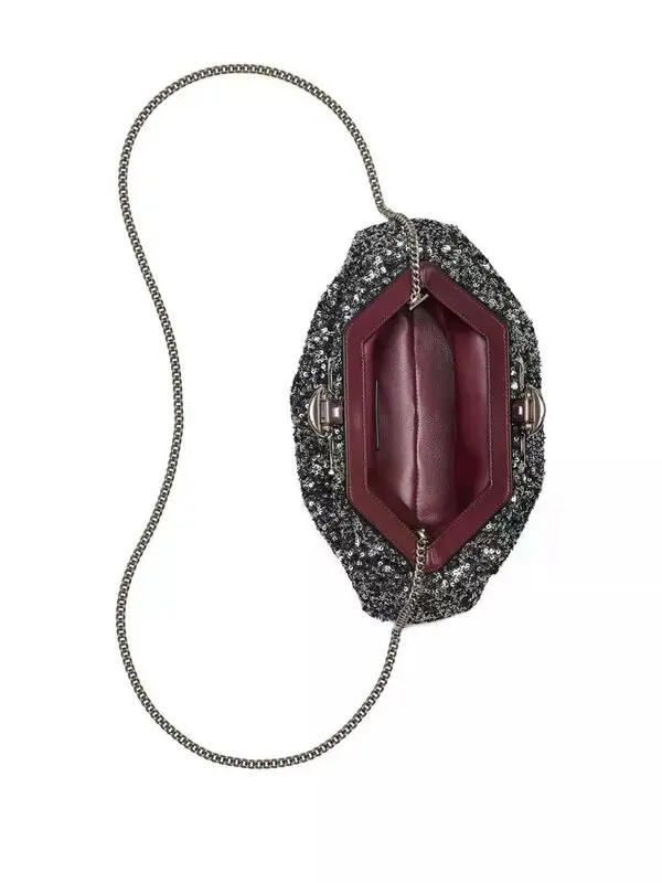Marc Jacobs Sequin-embellished Clutch With Chain Strap