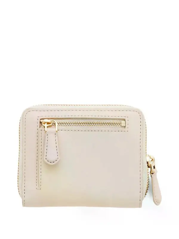 Marc Jacobs The Slim Compact Zip Leather Wallet - Neutrals
