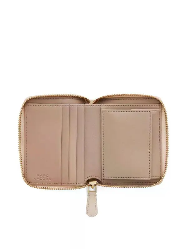 Marc Jacobs The Slim Compact Zip Leather Wallet - Neutrals