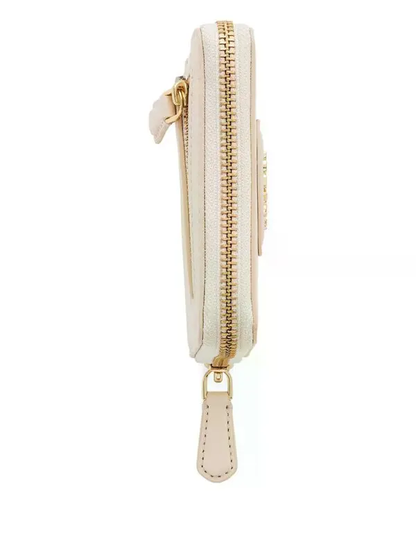 Marc Jacobs The Slim Compact Zip Leather Wallet - Neutrals