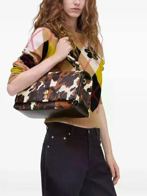 Marc Jacobs Large Dual Hair-calf Shoulder Bag - Brown
