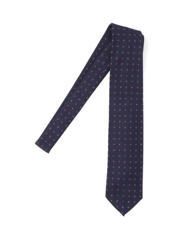 Cesare Attolini Patterned Neck Tie - Blue