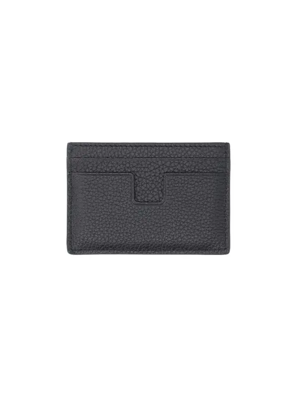 TOM FORD Leather Card Holder - Black