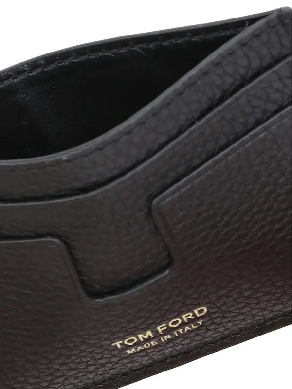 TOM FORD Leather Card Holder - Black