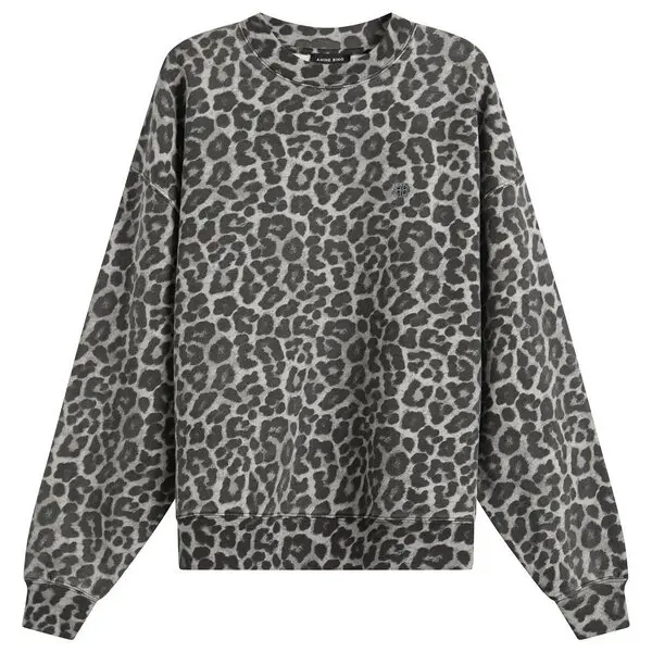 ANINE BING Miles Print Sweatshirt - Leopard