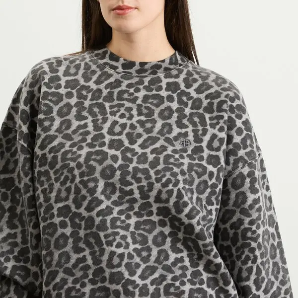 ANINE BING Miles Print Sweatshirt - Leopard