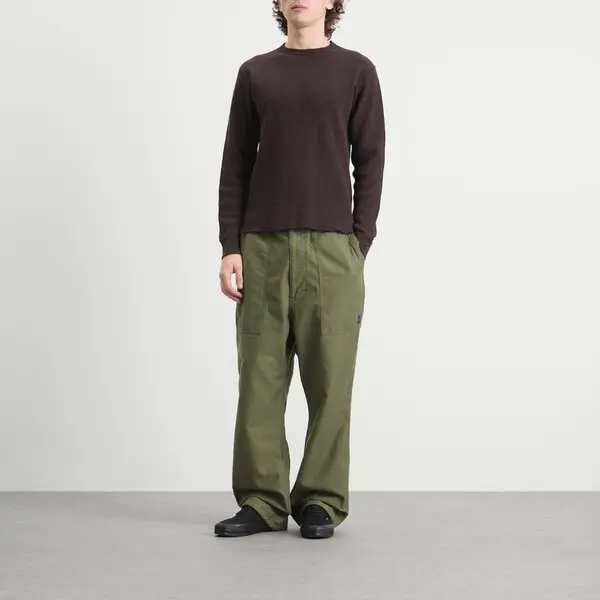 Needles Reversed Sateen String Fatigue Trousers - Olive